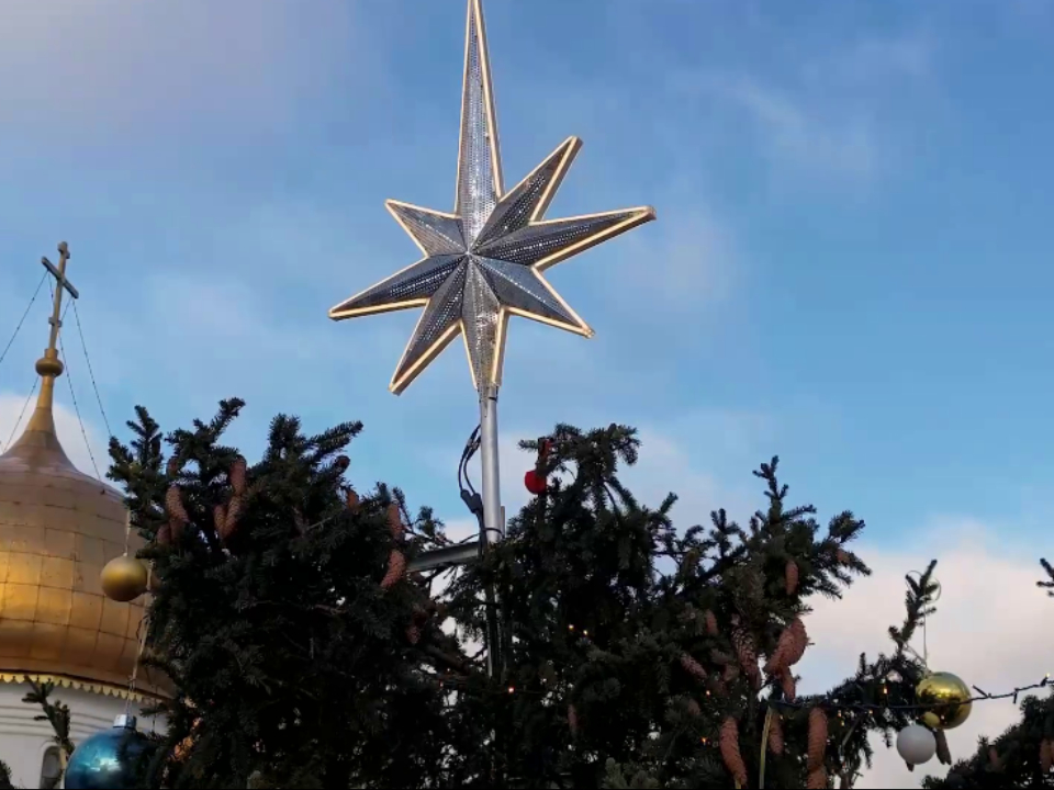 «Кремлевская» ель из Рузы украсили «Морозными узорами» | Регионы ...